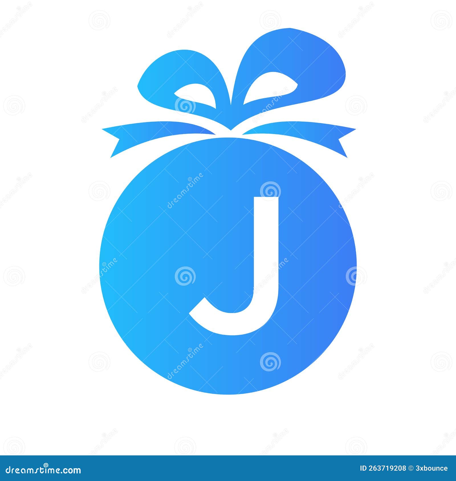 Letter J Gift Box Logo. Giftbox Icon Celebration Logo Element Template ...