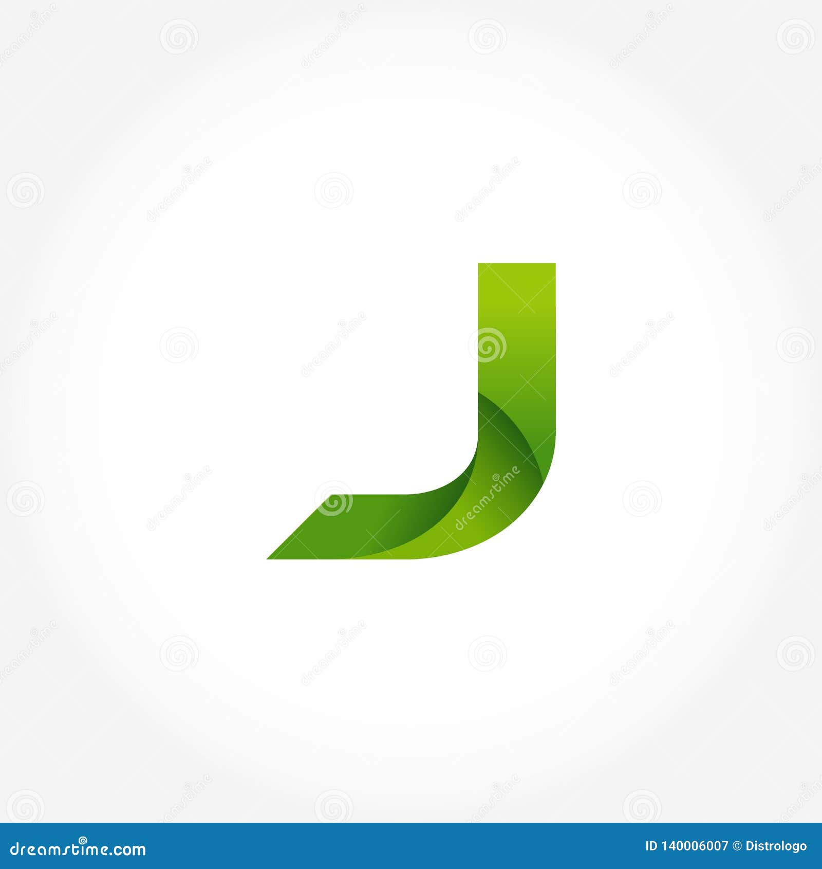 Letter J Green Logo Template. Alphabet Logotype Design Stock Vector ...