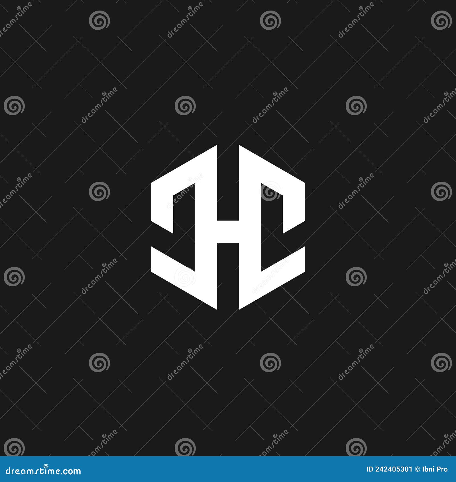 Letter J, H, C logo stock vector. Illustration of icon - 242405301