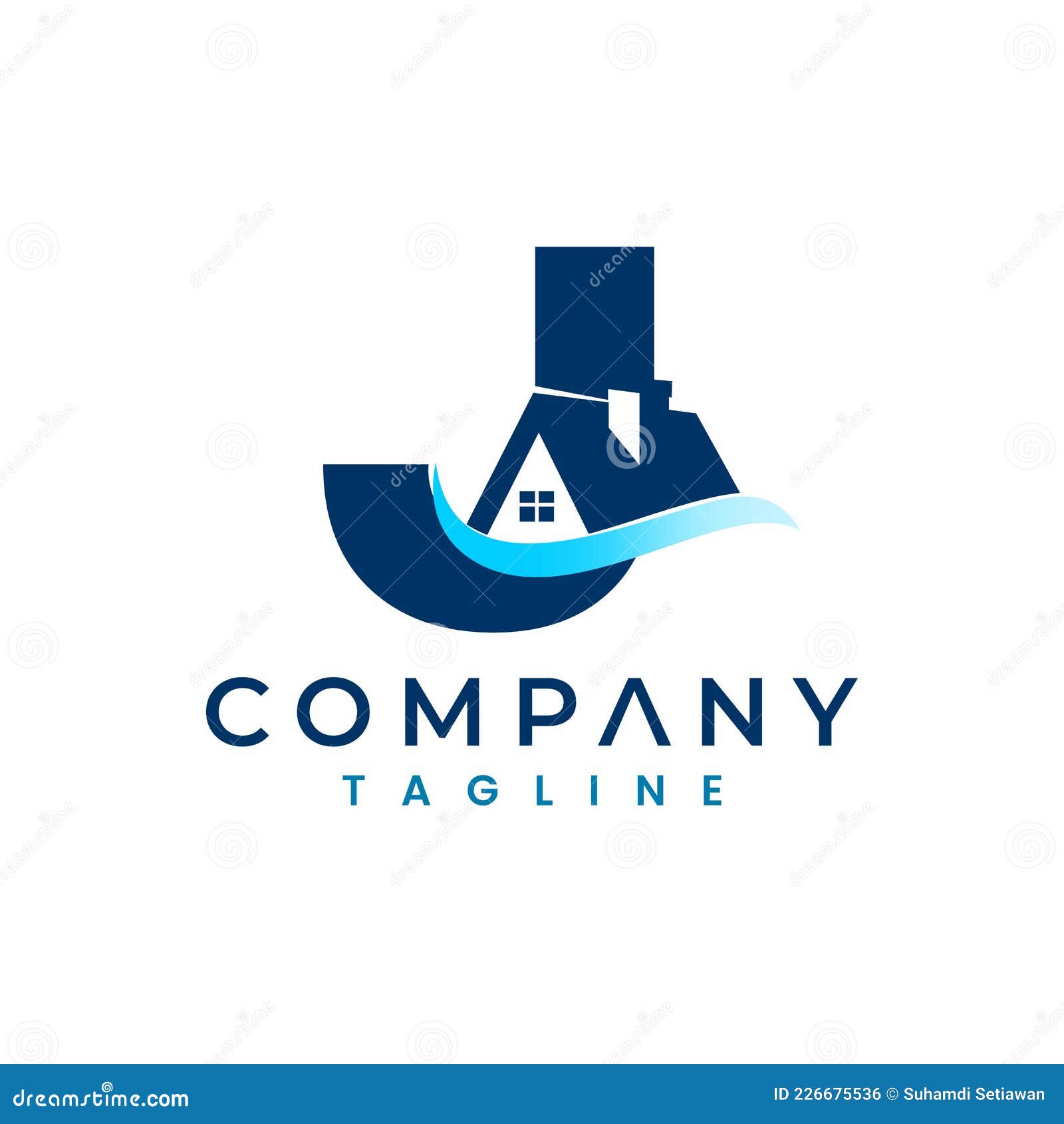 Letter J House Logo , Initial Home Logo Stock Vector - Illustration of ...