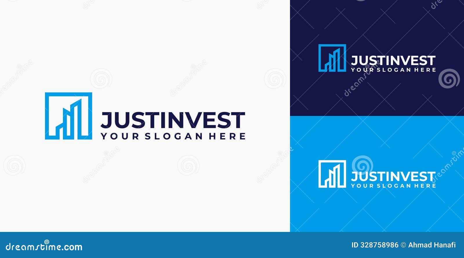 Letter J I Square Building Logo Design. Stock Illustration ...