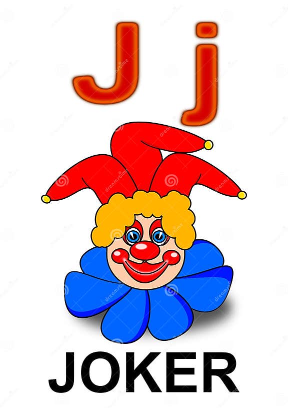 Letter J joker stock illustration. Illustration of humor - 17829181
