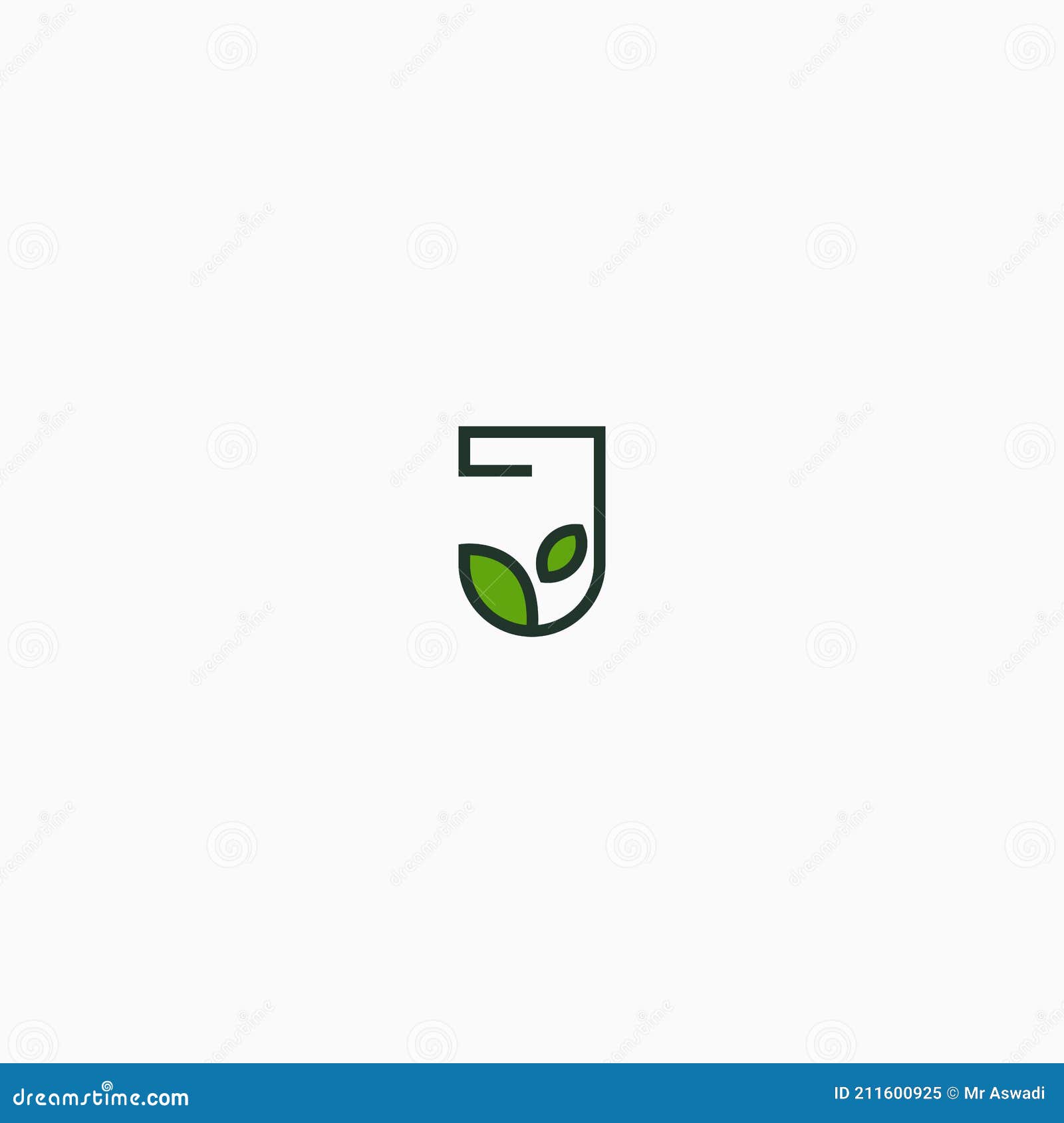 Letter J Leaf Logo Icon Design Template Vector Illustration Stock ...