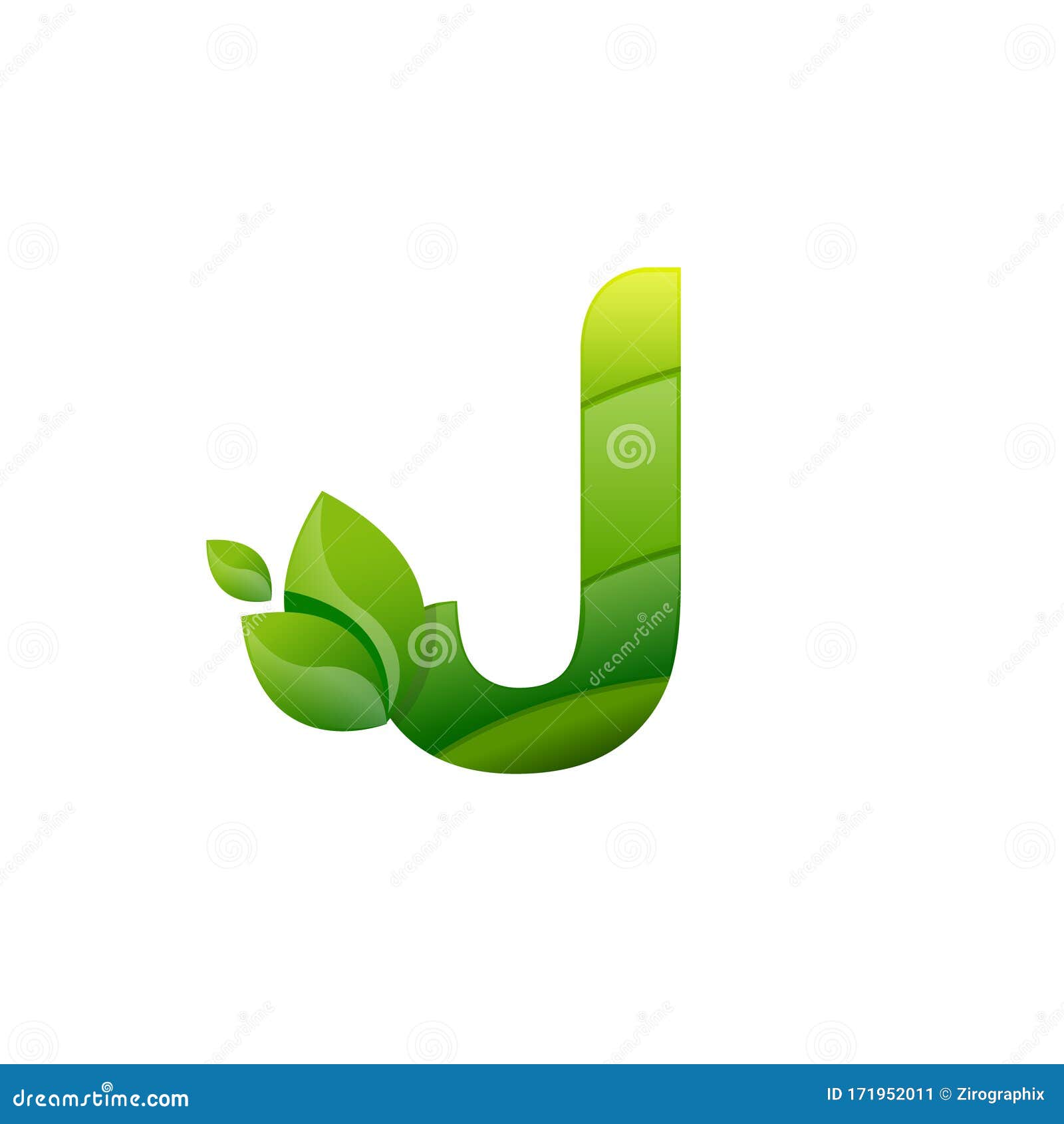 Letter J Leaf Nature Logo Icon Vector Stock Vector - Illustration of ...
