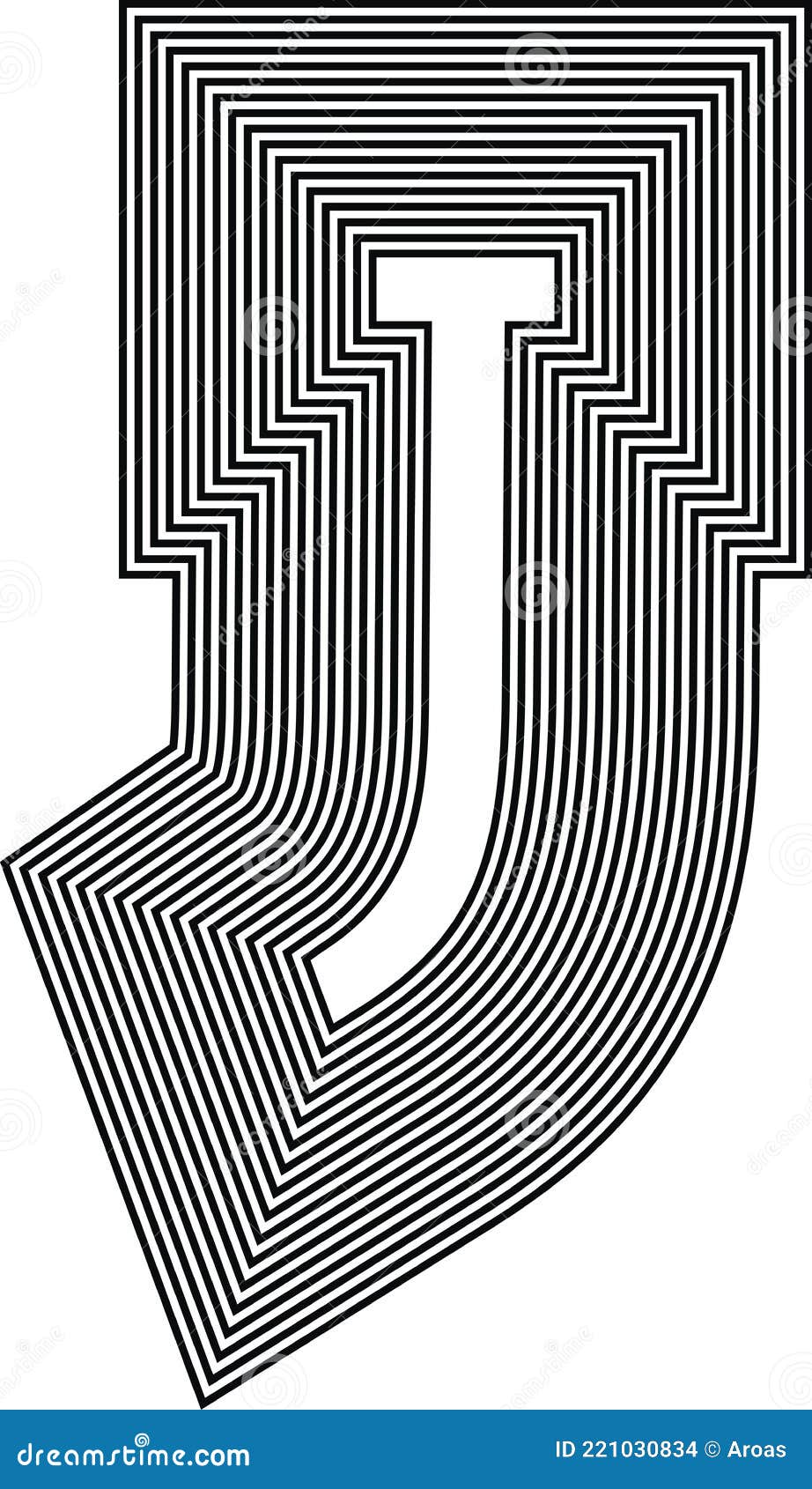 Letter J Line Logo Icon Design Stock Vector - Illustration of template ...