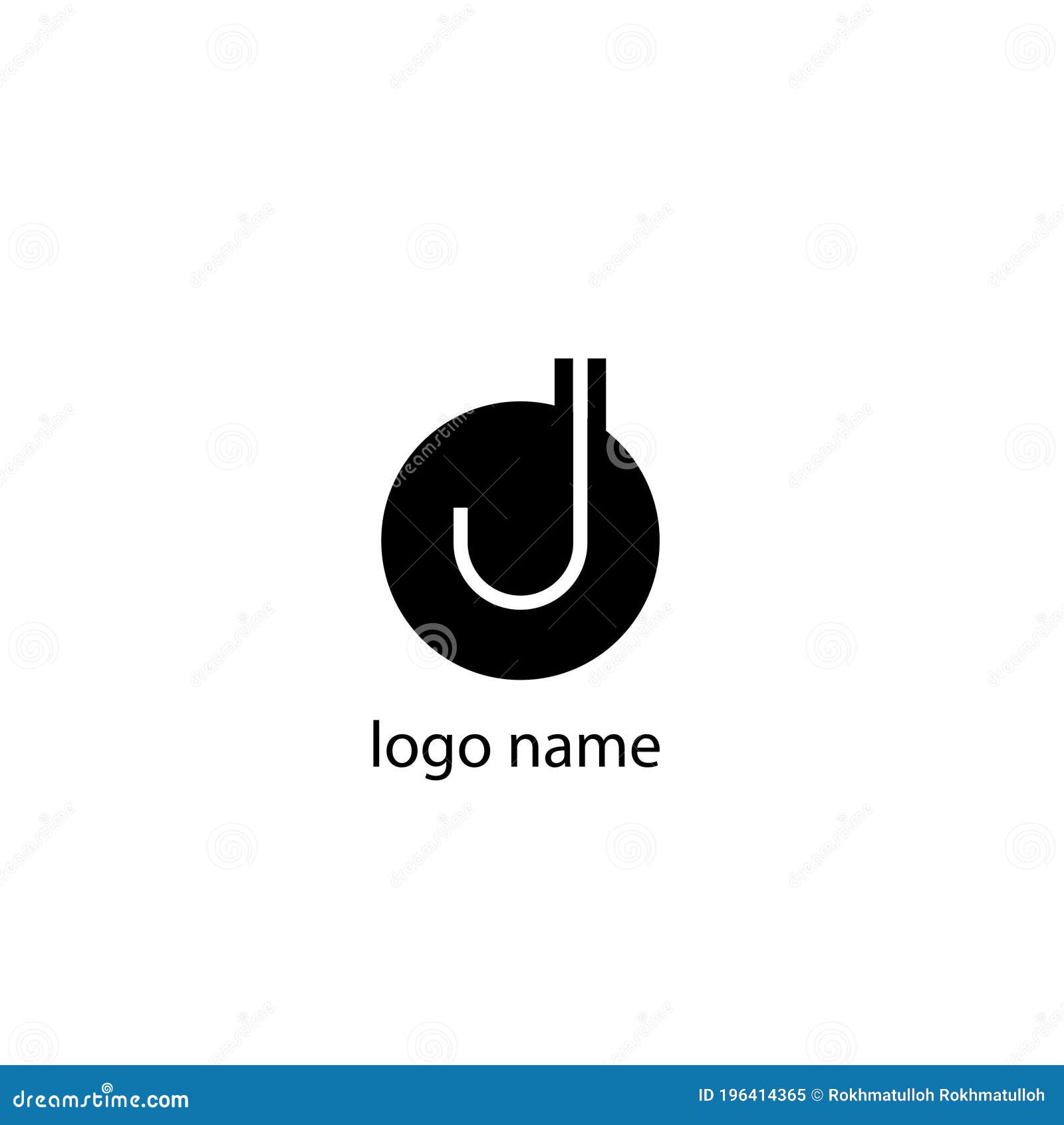 Letter J Logo Circle Illustration of a Vector Design Template Stock ...