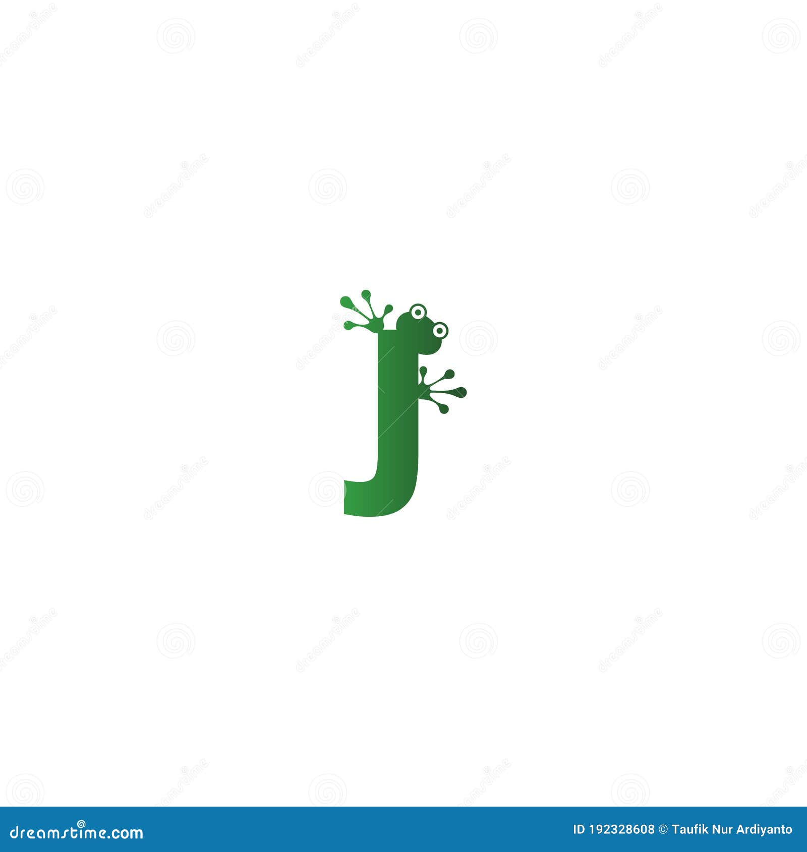 Letter J Logo Design Frog Footprints Concept Stock Vector ...