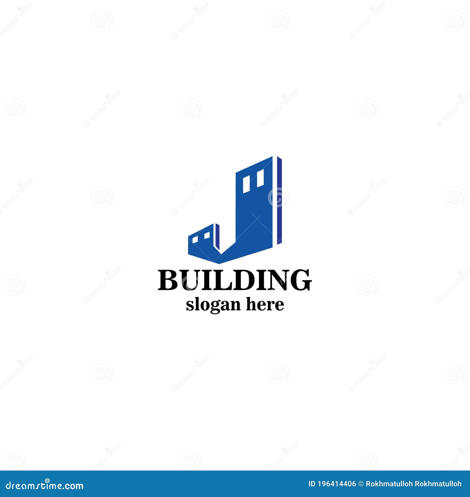 Letter J Logo Illustration of a Building Design Vector Template Stock ...