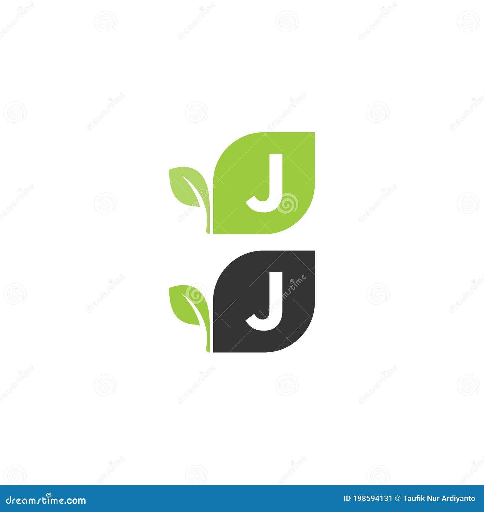 Letter J Logo Leaf Icon Design Concept Stock Vector - Illustration of ...