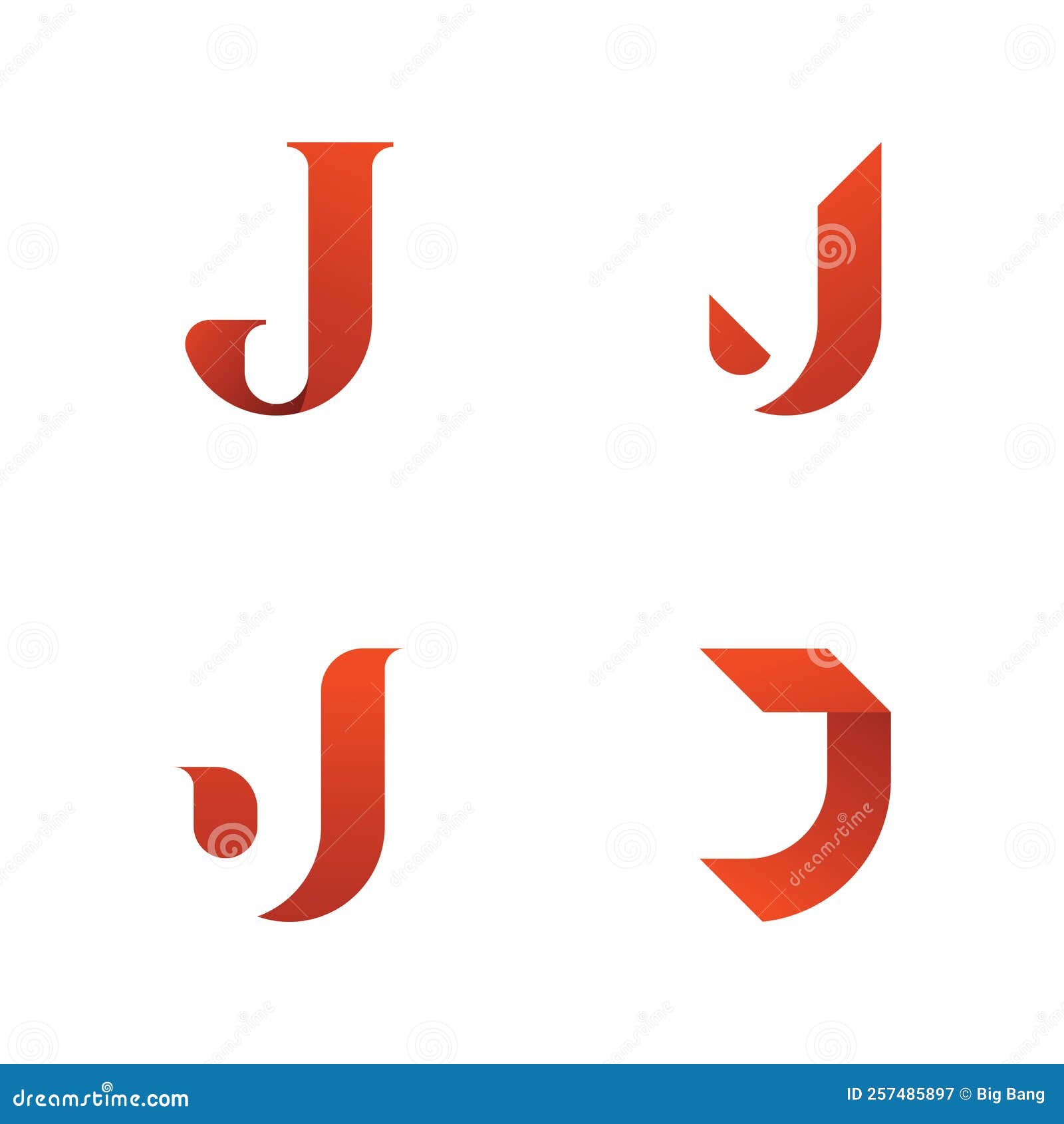 Letter J Logo Symbol Design Template Elements Stock Vector ...