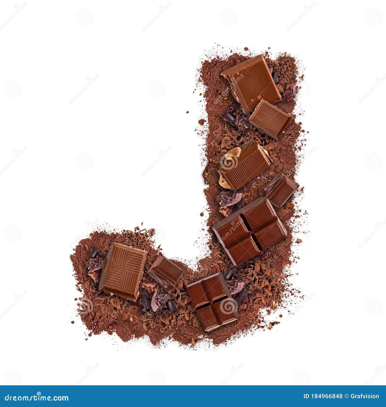Letter J Made of Chocolate Bar Stock Photo - Image of dark, cocoa ...