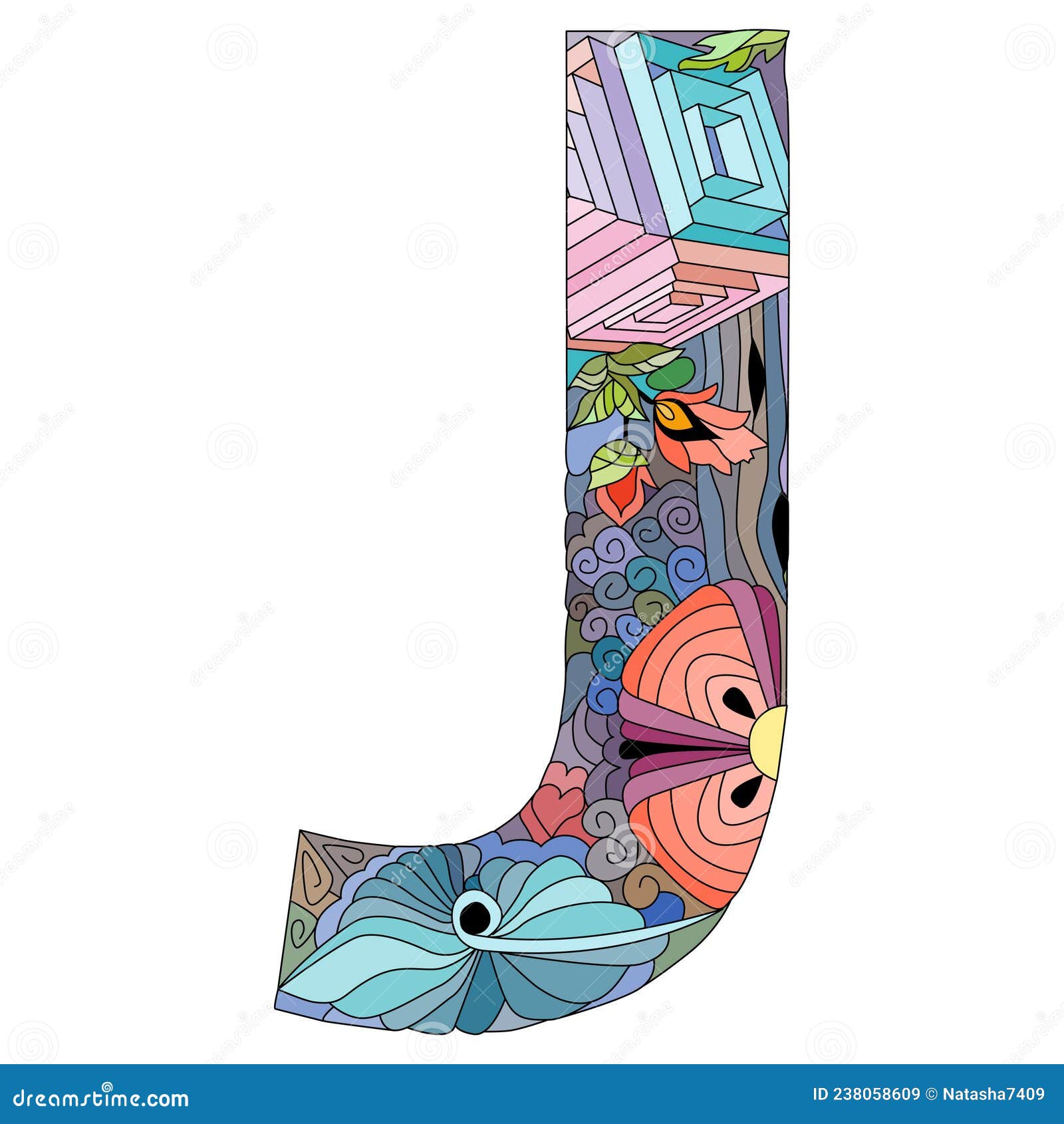 Letter J Monogram, Engraving Design. Vector Illustration. Stock Vector ...