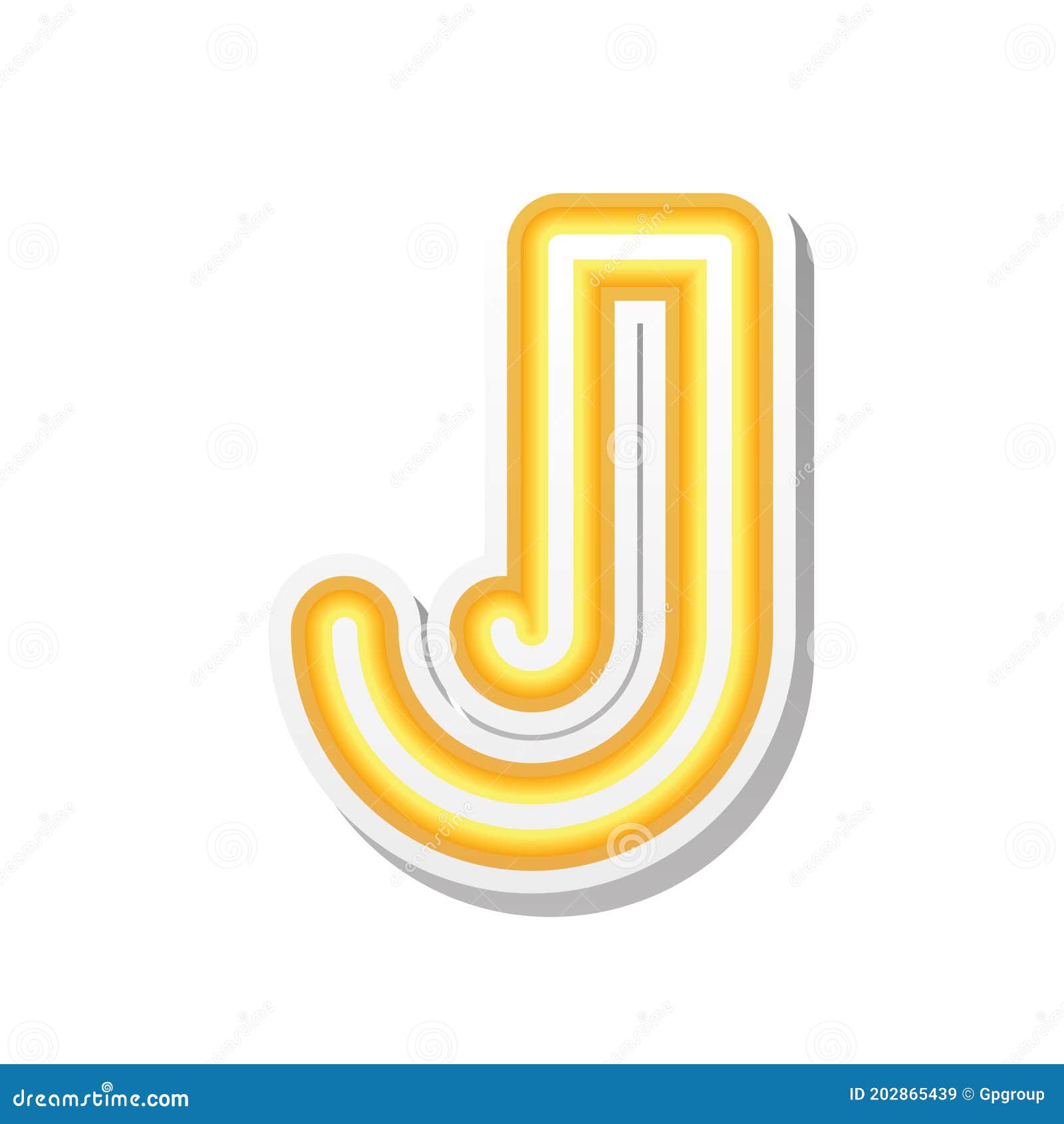 Letter J in Orange Neon Font Stock Vector - Illustration of illuminated ...