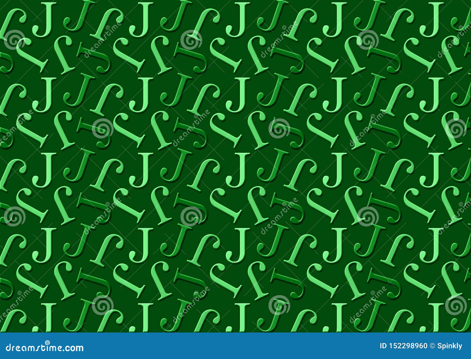 Letter J Pattern in Different Colored Green Shades for Wallpaper Stock ...
