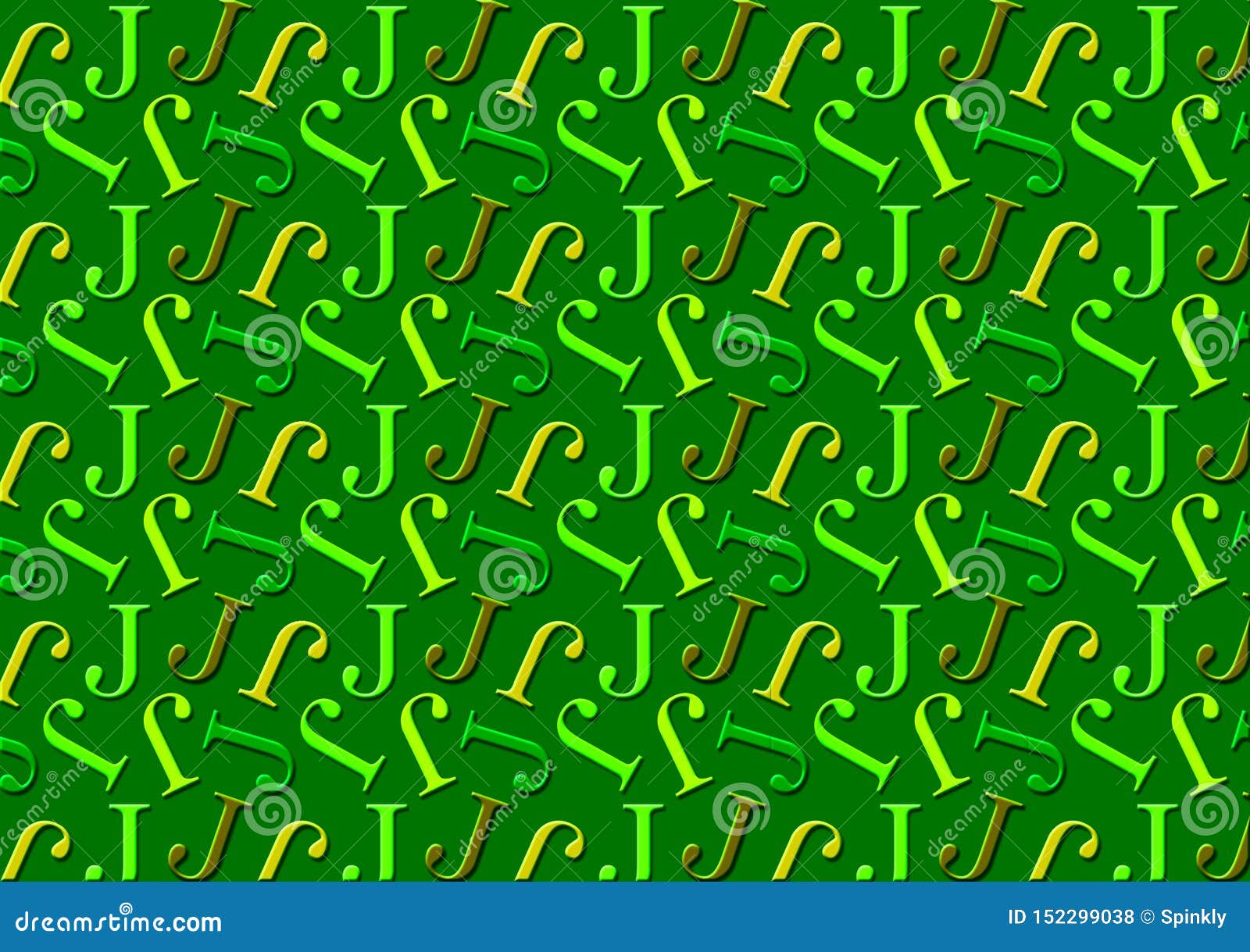 Letter J Pattern in Different Colored Green Shades for Wallpaper Stock ...