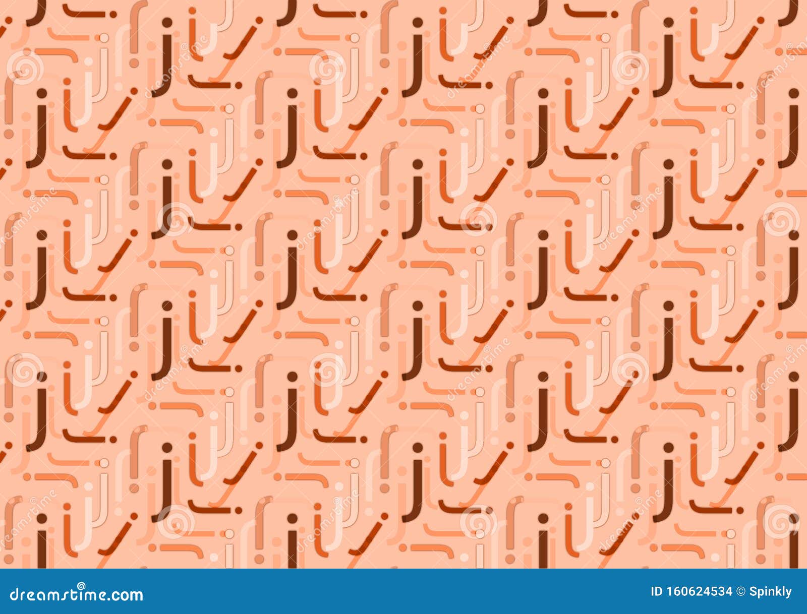 Letter J Pattern in Different Colored Shades on Peach Background Stock ...