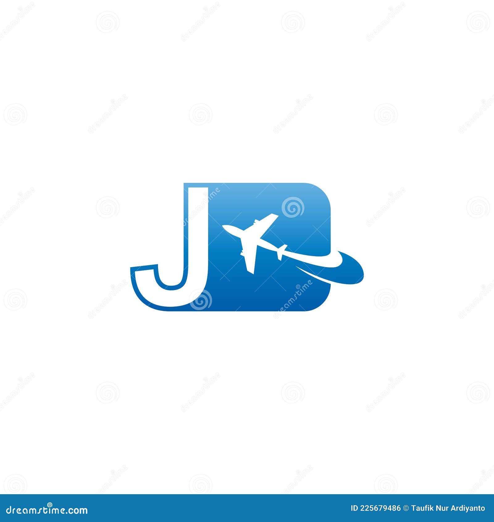 Letter J with Plane Logo Icon Design Vector Stock Vector - Illustration ...
