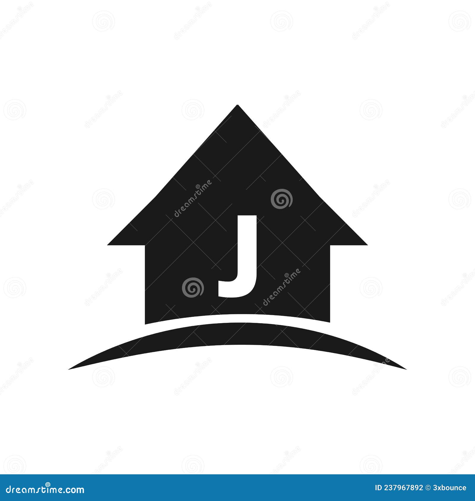 Letter J Real Estate Logo Template. Home Logo on Letter J Design ...