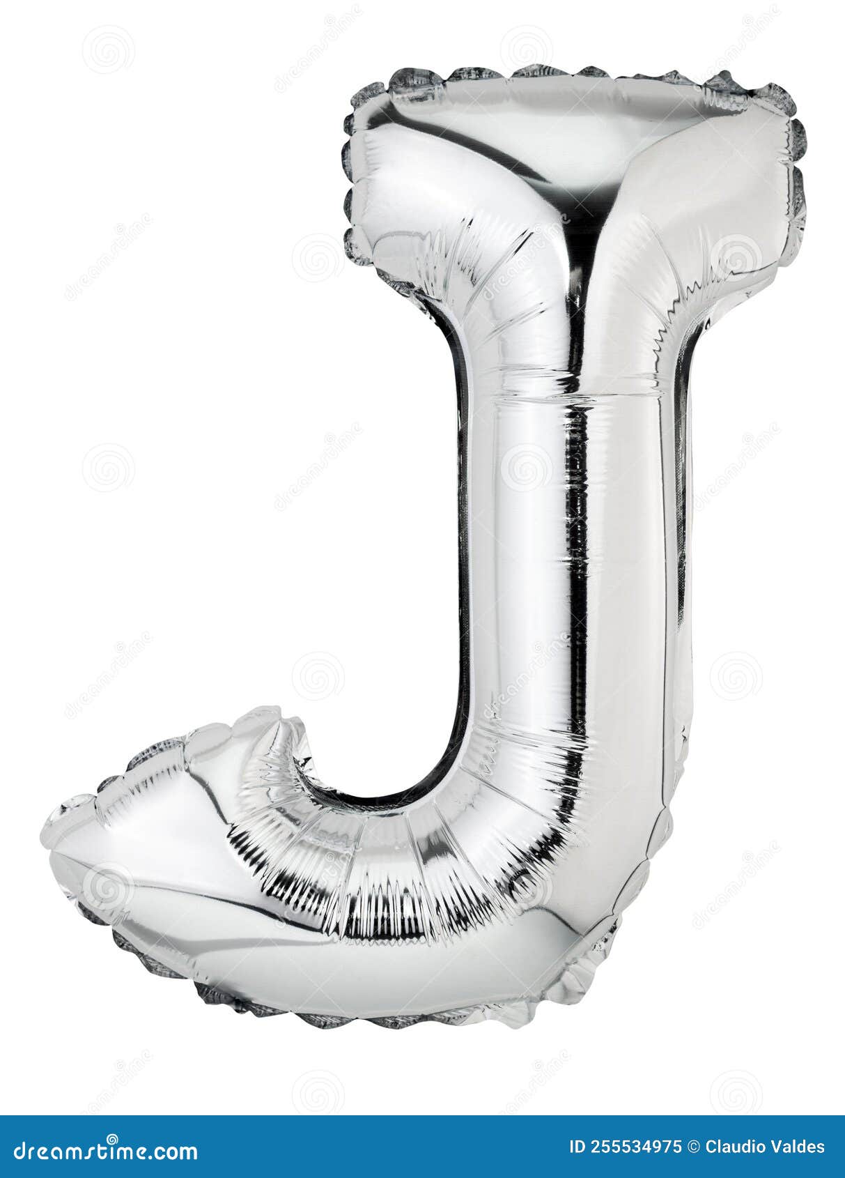 Letter J in Silver Mylar Balloon Isolated Stock Image - Image of mylar ...