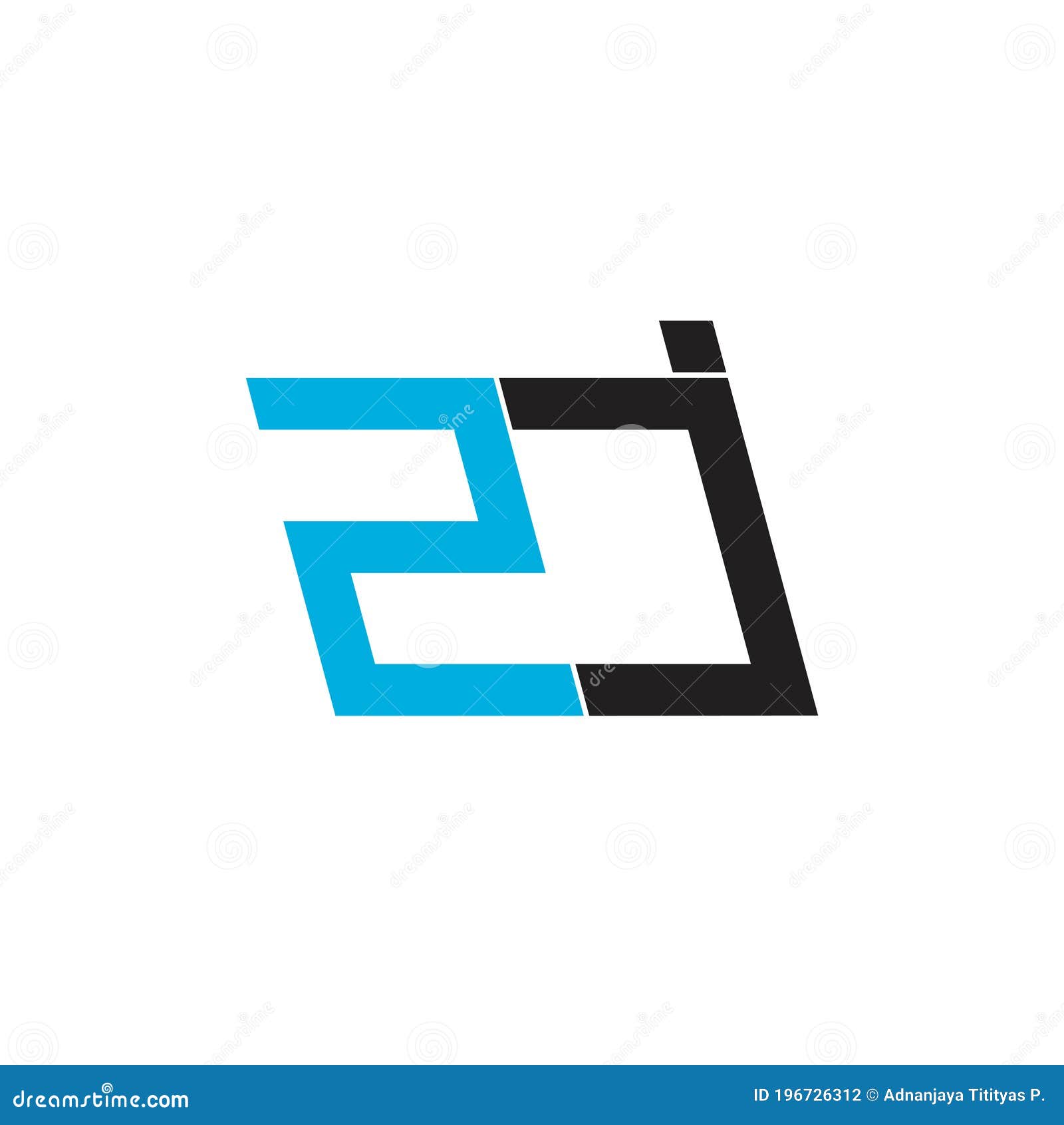 Letter 2j Simple Geometric Line Logo Vector Stock Vector - Illustration ...