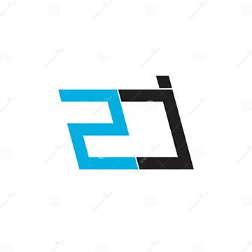 Letter 2j Simple Geometric Line Logo Vector Stock Vector - Illustration ...