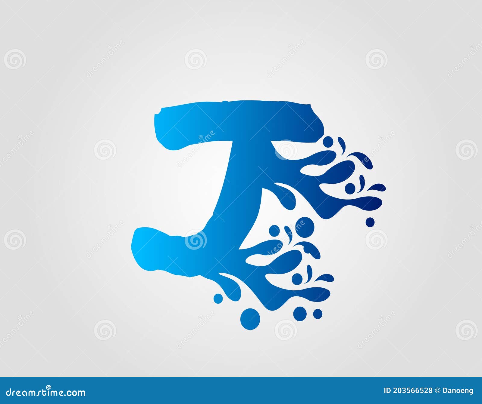 Letter J with Splash Water Logo Template Vector Stock Vector ...