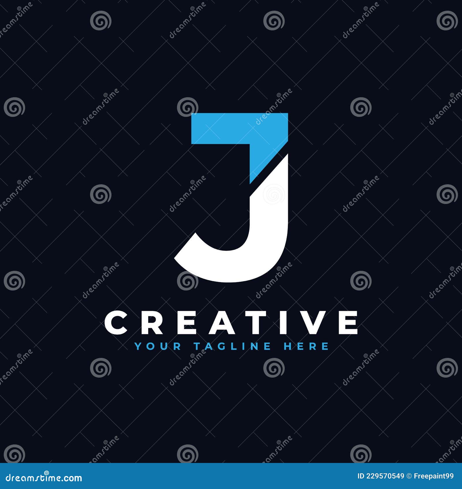 Letter J Tech Logo. Design Vector Illustration Modern Monogram Icon ...