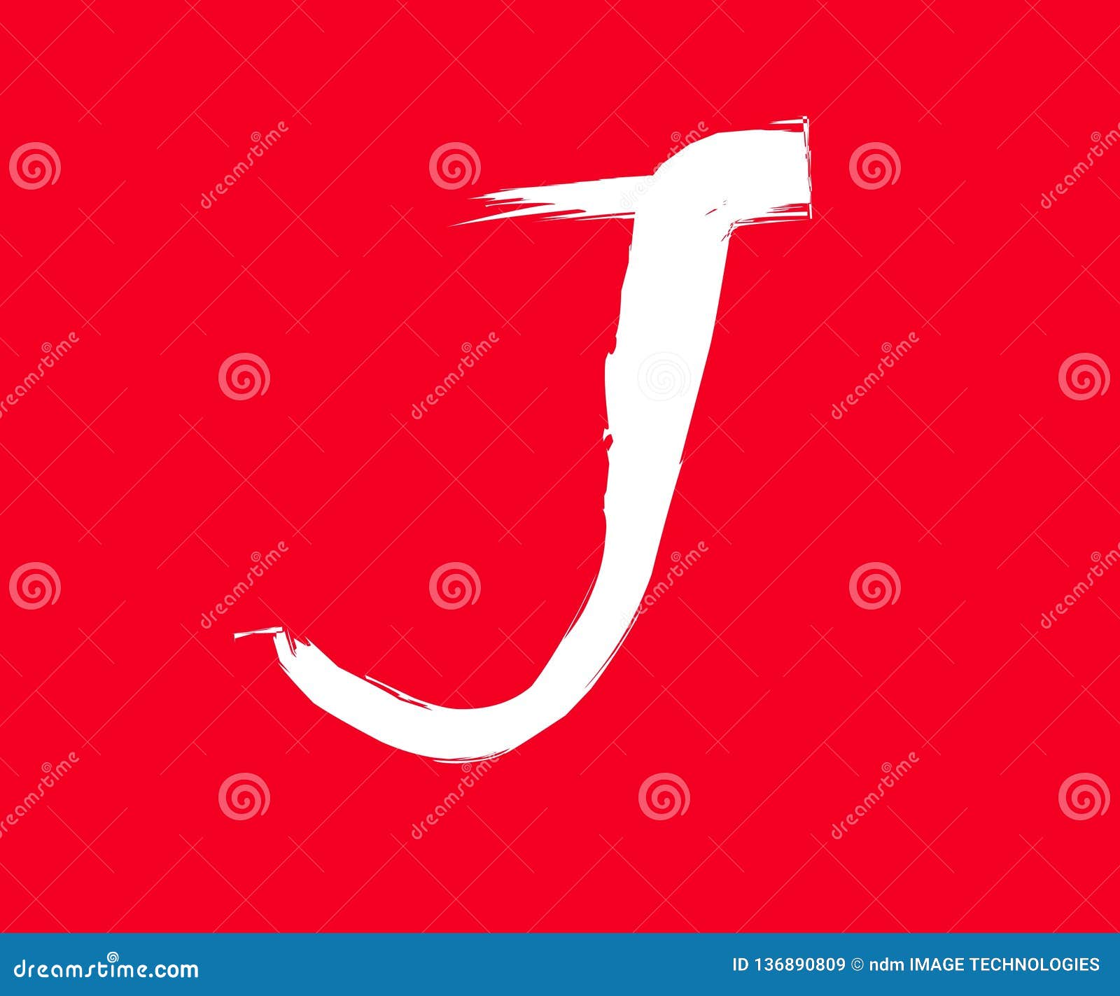 Letter J White in Red Background Stock Illustration - Illustration of ...
