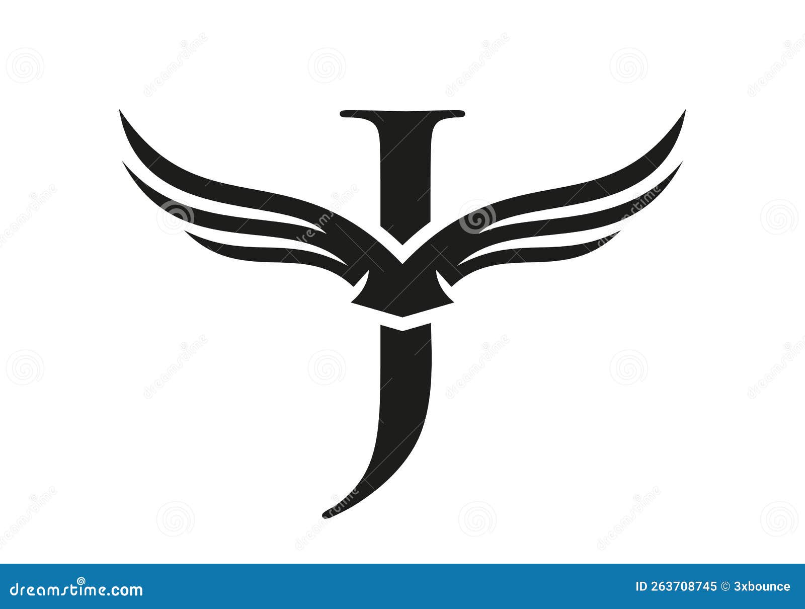 Letter J Wing Logo Design. Initial Flying Wing J Letter Logo. Letter J ...