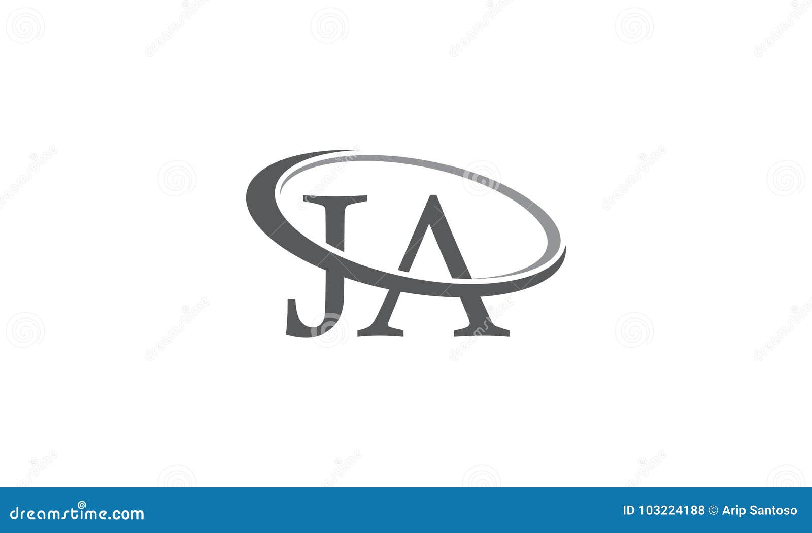 Letter JA Modern stock vector. Illustration of elegant - 103224188