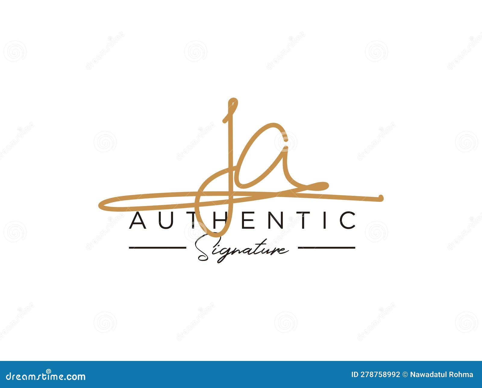 Letter JA Signature Logo Template Vector Stock Vector - Illustration of ...