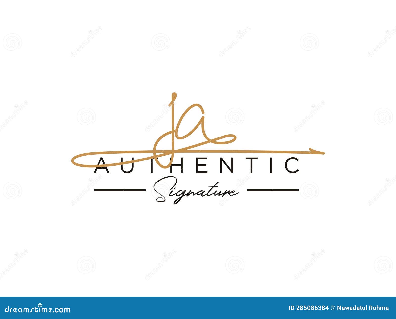 Letter JA Signature Logo Template Vector Stock Vector - Illustration of ...