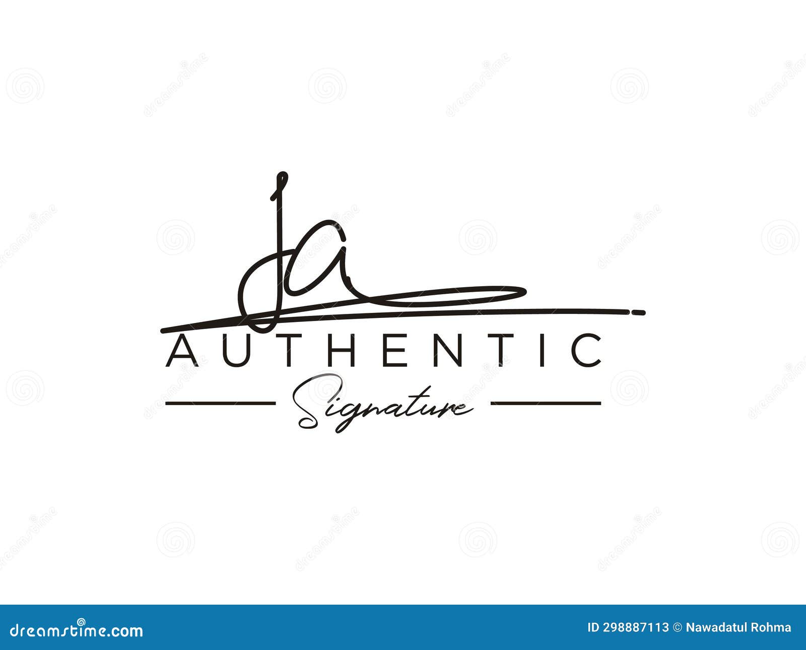 Letter JA Signature Logo Template Vector Stock Vector - Illustration of ...