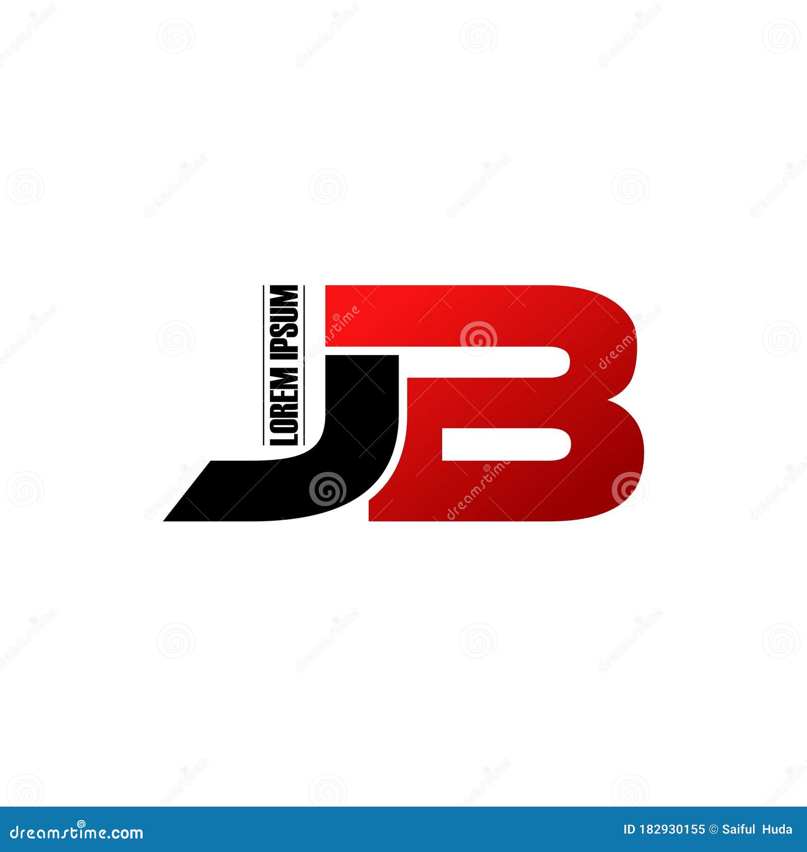 Letter JB Simple Logo Icon Design Vector. Stock Vector - Illustration ...