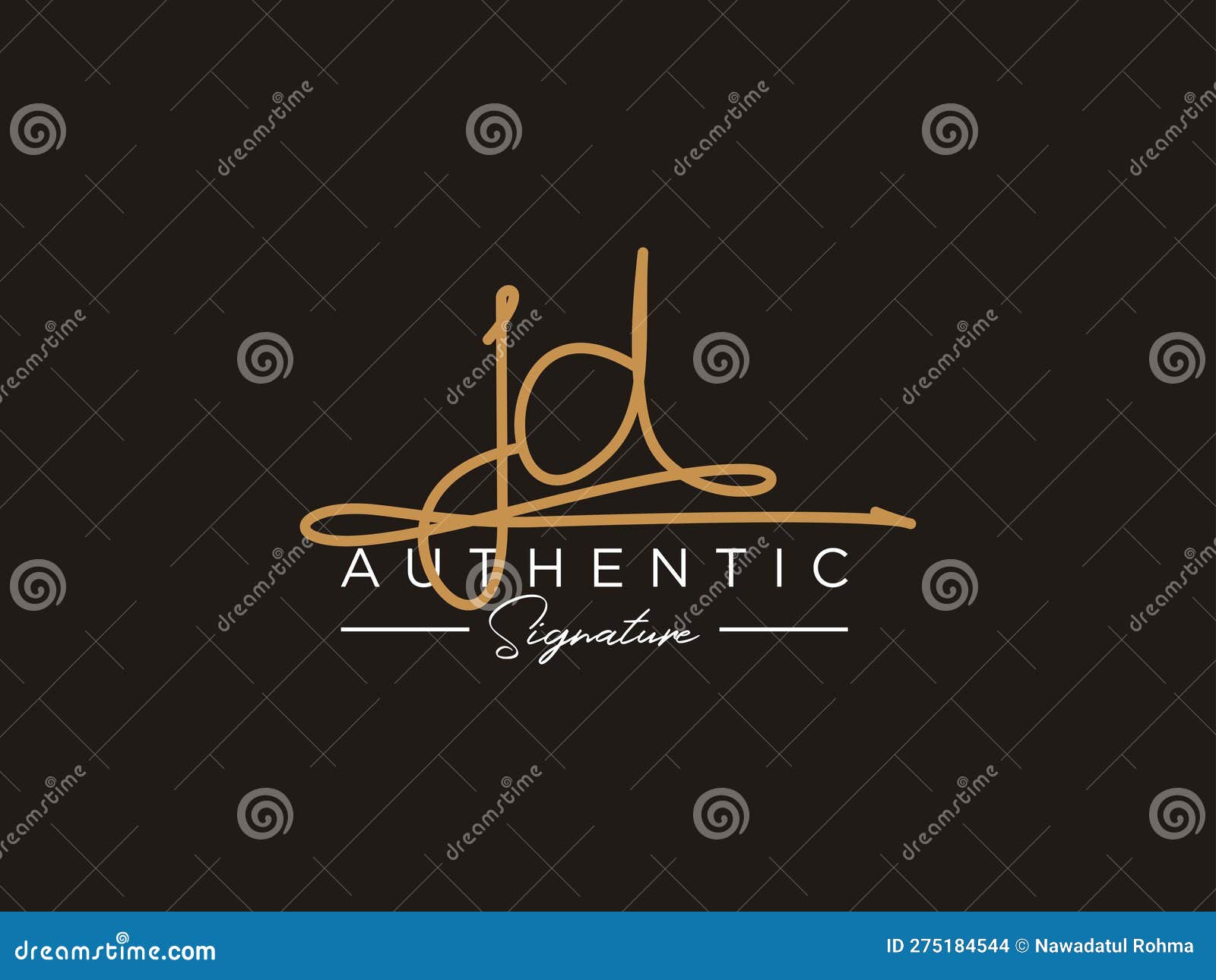 Letter JD Signature Logo Template Vector Stock Vector - Illustration of ...
