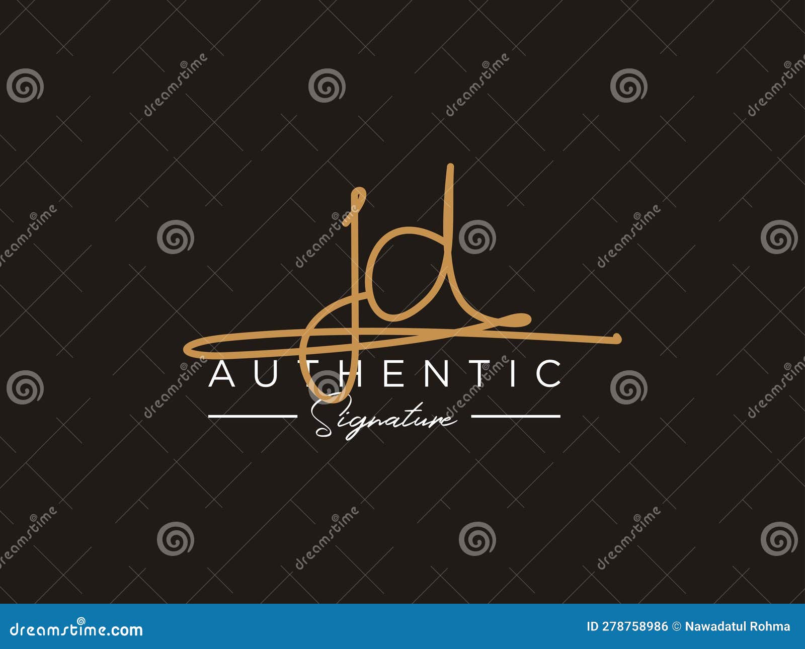 Letter JD Signature Logo Template Vector Stock Vector - Illustration of ...