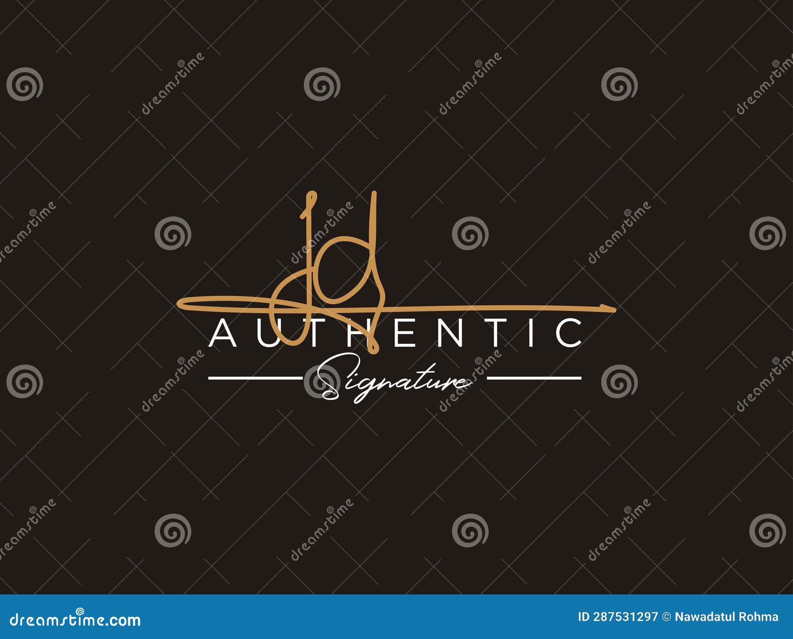 Letter JD Signature Logo Template Vector Stock Vector - Illustration of ...