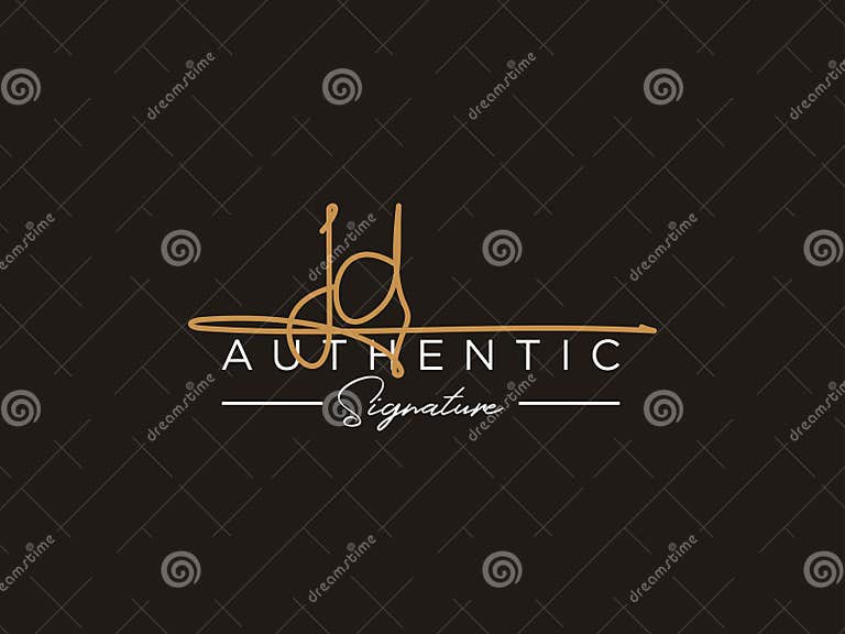 Letter JD Signature Logo Template Vector Stock Vector - Illustration of ...