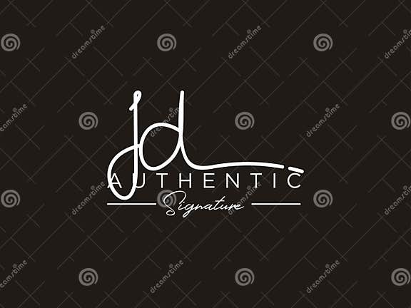Letter JD Signature Logo Template Vector Stock Vector - Illustration of ...