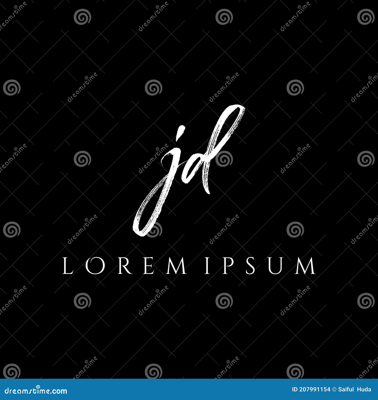 Letter JD Simple Monogram Logo Icon Design. Stock Vector - Illustration ...