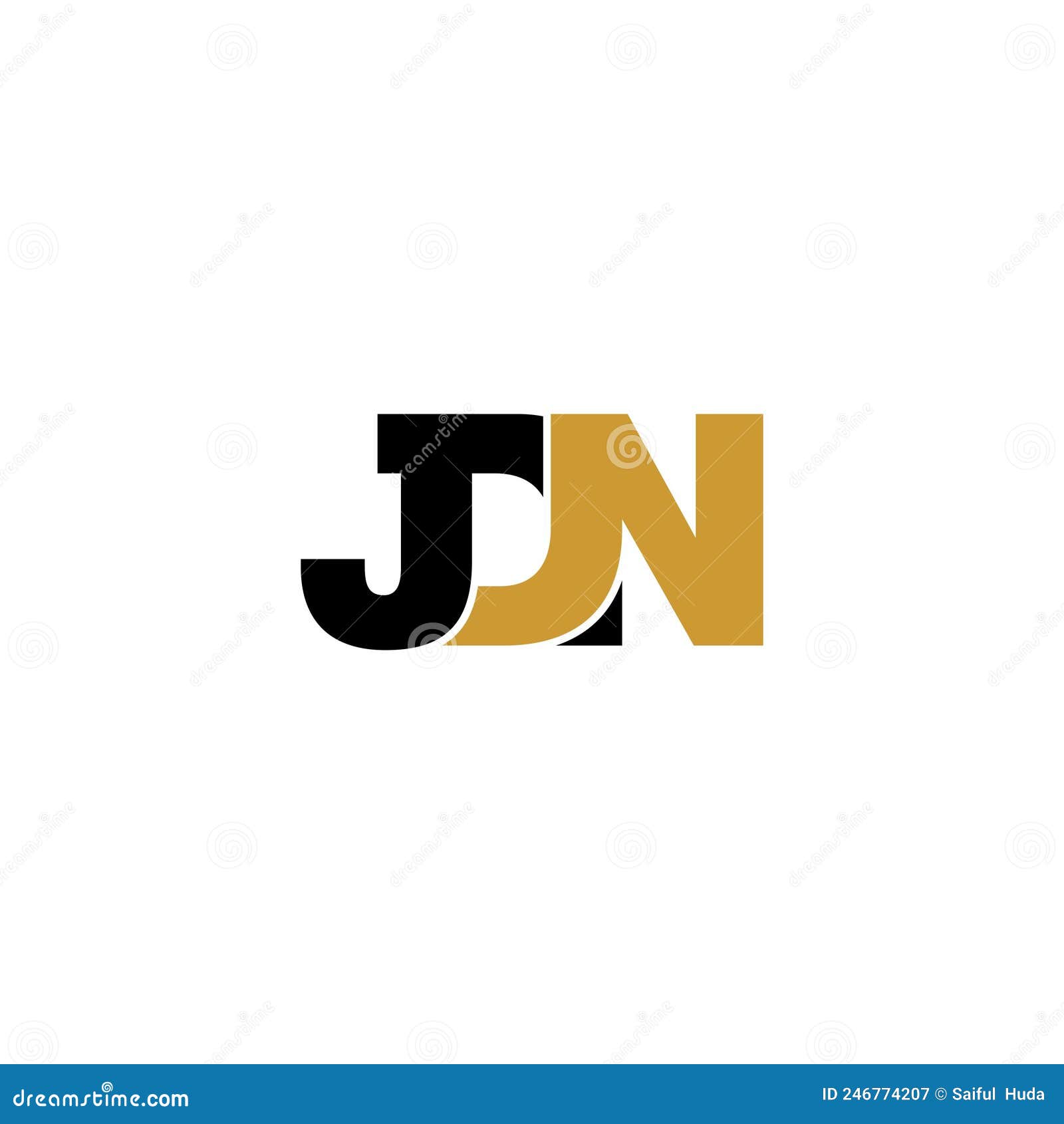 Letter JDN Simple Monogram Logo Icon Design. Stock Vector ...