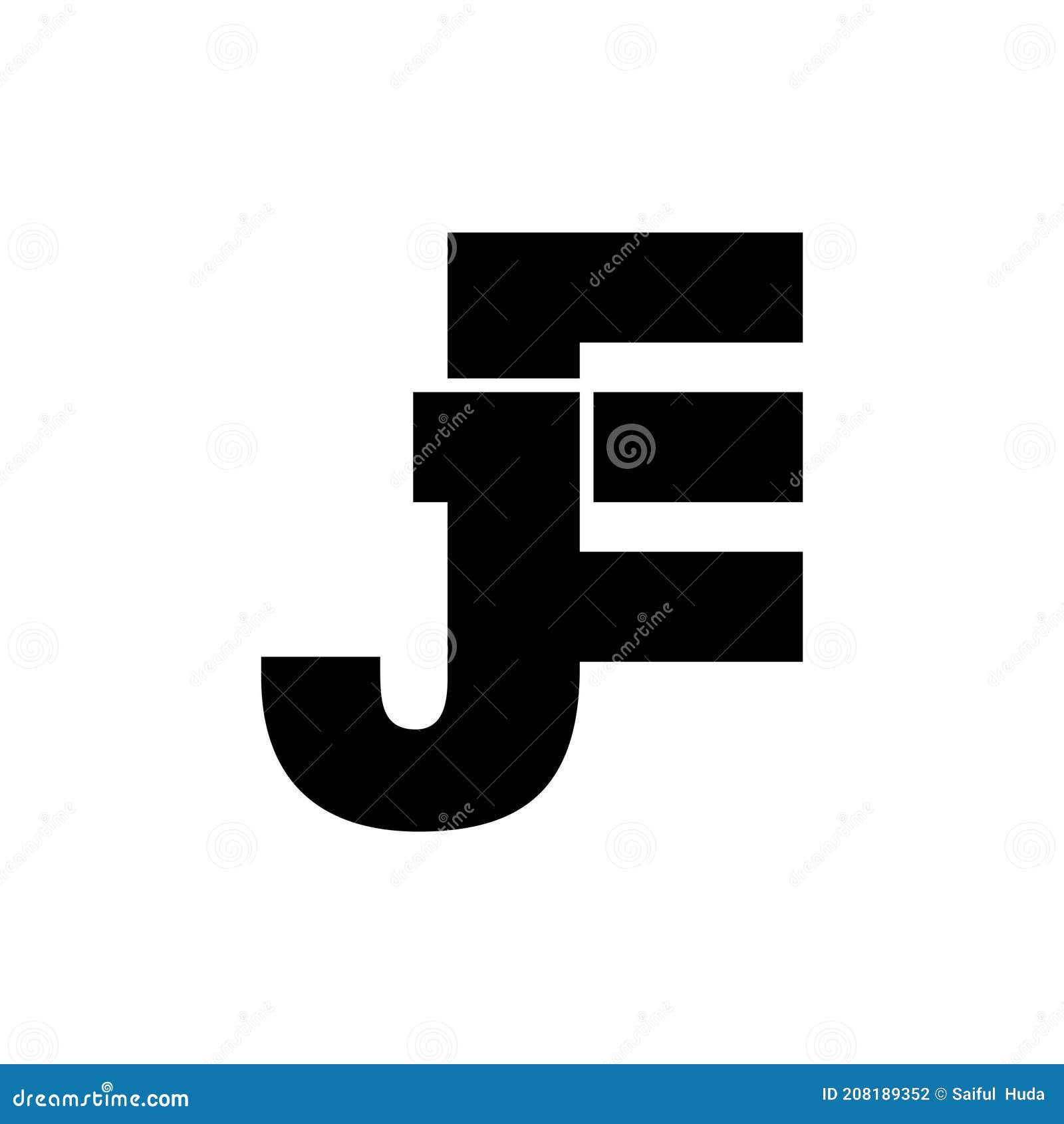 Letter JE Simple Monogram Logo Icon Design. Stock Vector - Illustration ...