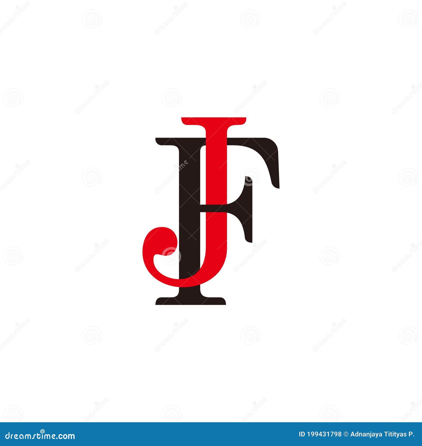 Letter Jf Linked Colorful Simple Logo Vector Stock Vector ...