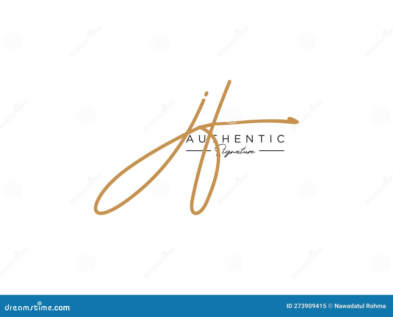 Letter JF Signature Logo Template Vector Stock Vector - Illustration of ...