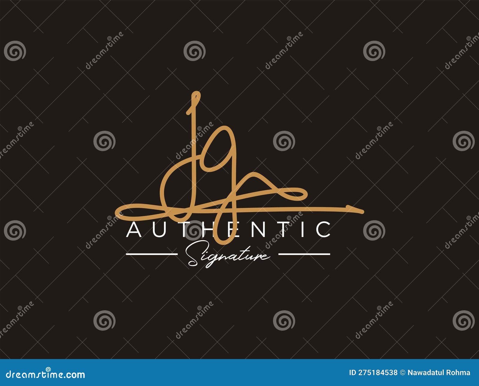 Letter JG Signature Logo Template Vector Stock Vector - Illustration of ...