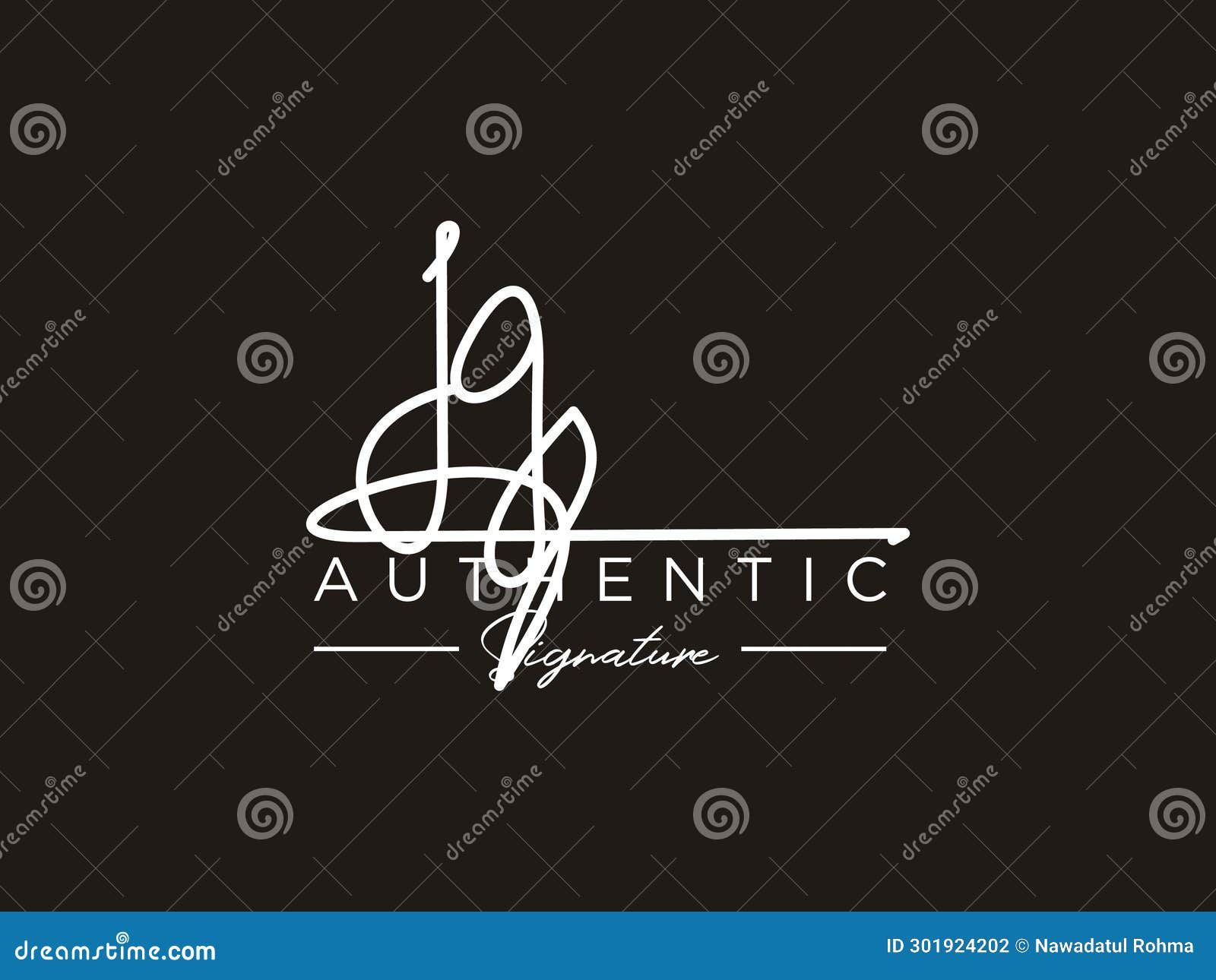 Letter JG Signature Logo Template Vector | CartoonDealer.com #301924202
