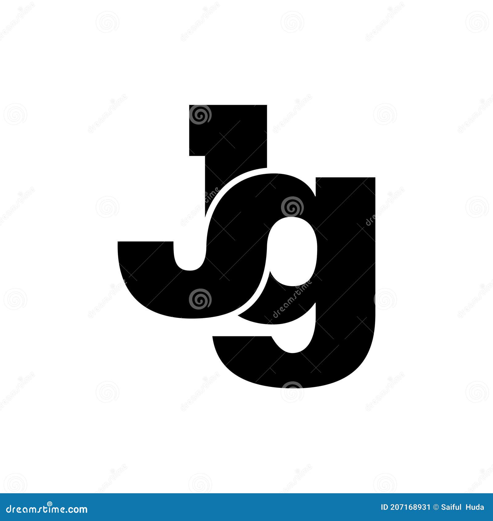 Letter JG Simple Monogram Logo Icon Design. Stock Vector - Illustration ...