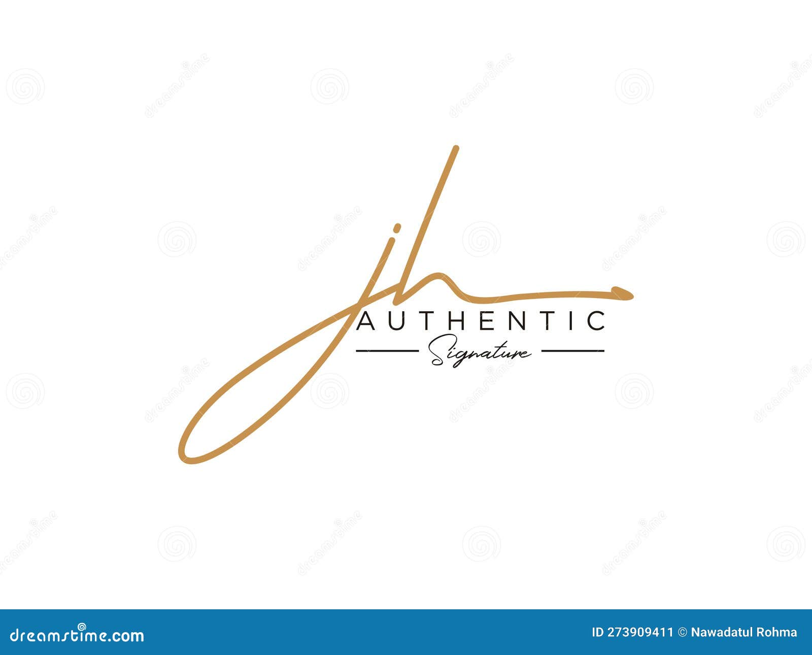 Letter JH Signature Logo Template Vector Stock Vector - Illustration of ...