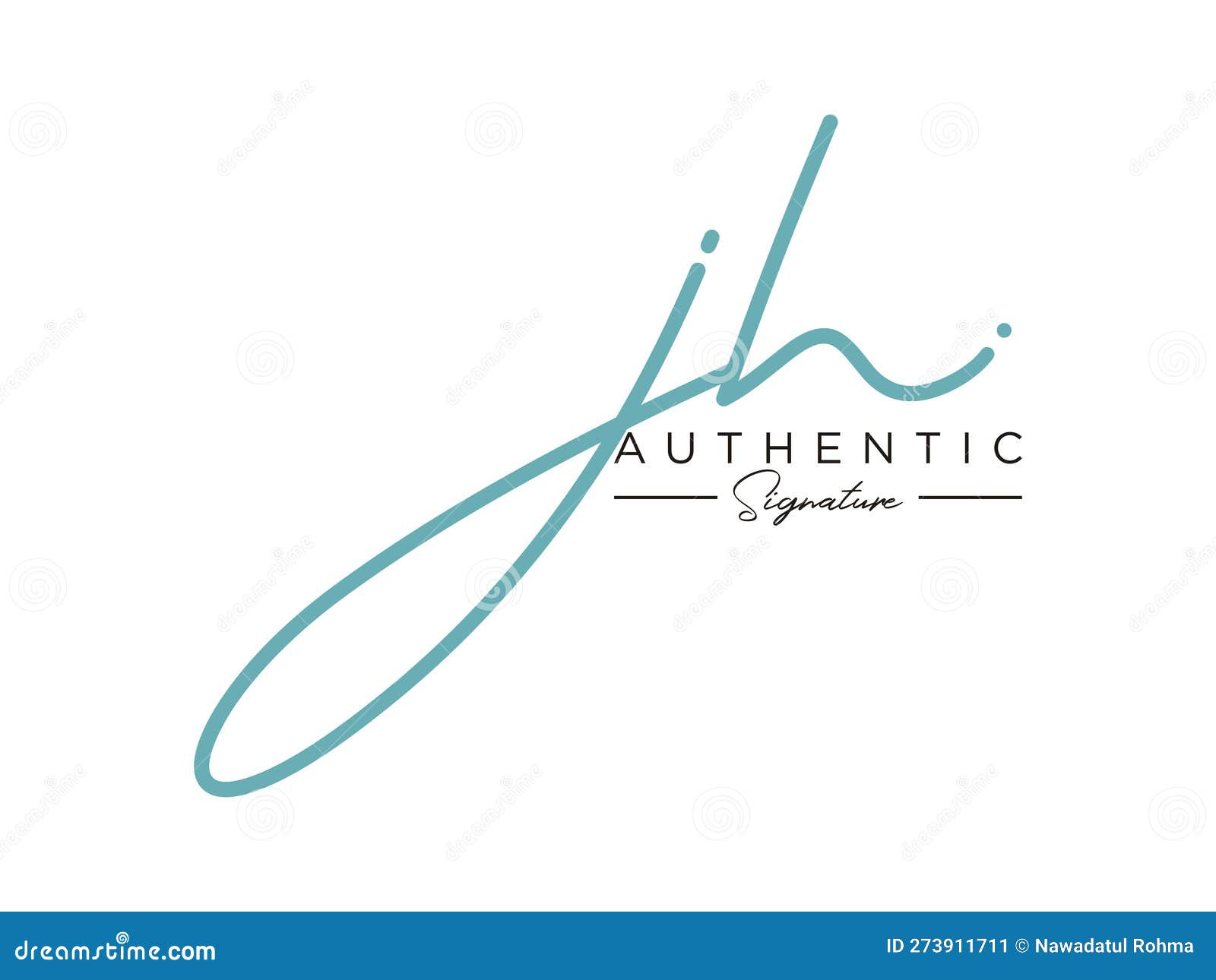 Letter JH Signature Logo Template Vector Stock Vector - Illustration of ...