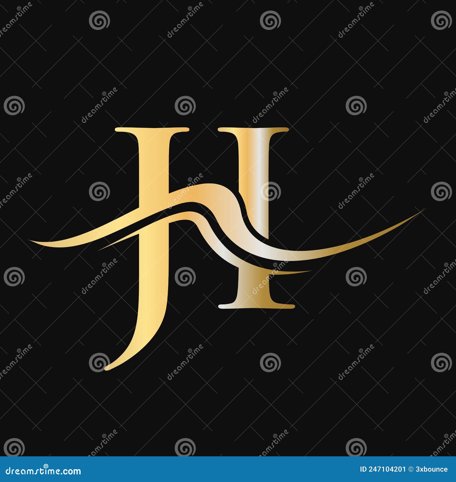 Letter JI Logo Design. Initial JI Logotype Template for Business and ...
